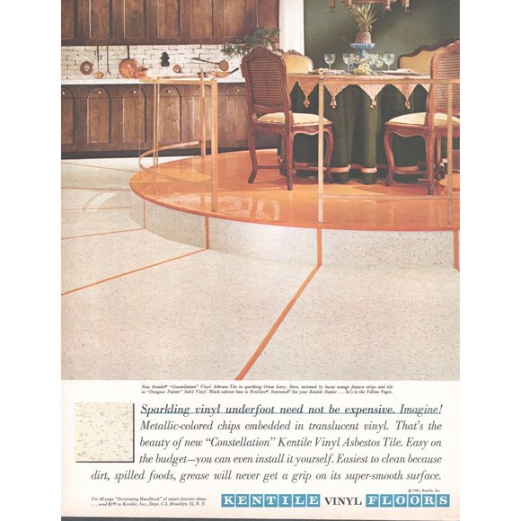 Kentile | Art | 981 Kentile Vinyl Floors Tile Vintage Print Ad Mcm ...